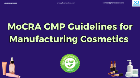 MoCRA GMP Guidelines for Cosmetics Industry: 12 Key Areas - Pharmadocx ...